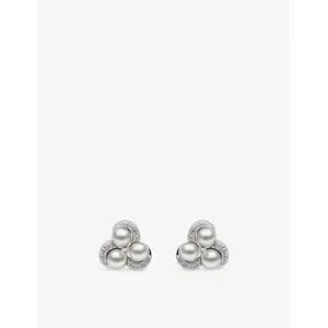 Yoko London Akoya Pearl And Diamond Earrings - White Gold