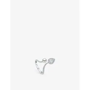 Yoko London Baby Glitz Akoya Pearl And Diamond Ring - White Gold