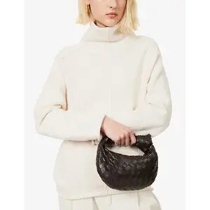 Bottega Veneta Mini Jodie Leather Hobo Bag - Fondant-gold