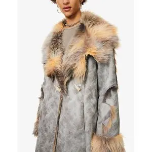 Jaded London Alpha Faux-Leather Coat - Grey | Editorialist