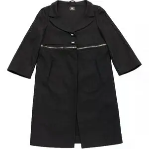 Anya Hindmarch Linen Coat In Black 76% Off Editorialist