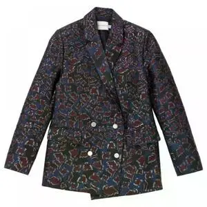 MARY KATRANTZOU Mary Katrantzou Cookiecutter Double Breasted Blade Blazer - Blue
