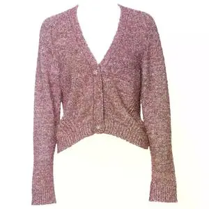 GANNI Ganni Metallic Cardigan - Pink