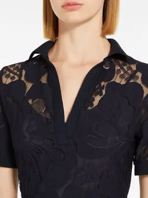 Max Mara Lace Polo Shirt Midi Dress