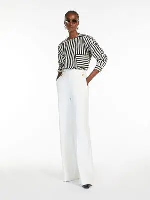 Max Mara Striped Cotton And Silk Blouse