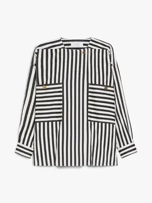Max Mara Striped Cotton And Silk Blouse