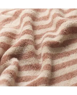 PIGLET IN BED Pembroke Stripe Bath Towel - Sand Shell