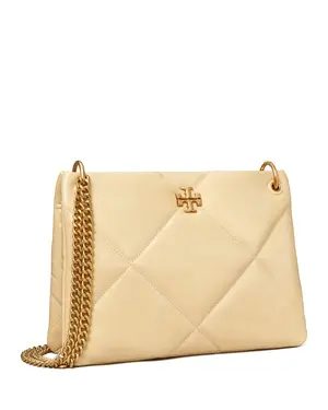 Tory Burch Kira Diamond Quilted Leather Shoulder Bag - Vanilla