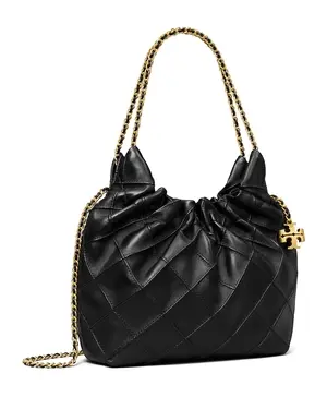 Tory Burch Mini Fleming Hobo Bag - Black
