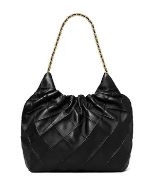 Tory Burch Mini Fleming Hobo Bag - Black