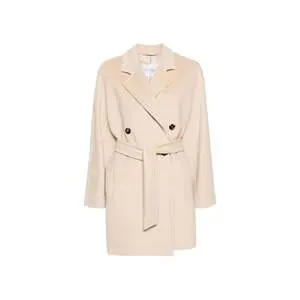 Max Mara Studio Beige Wool Coats For Women