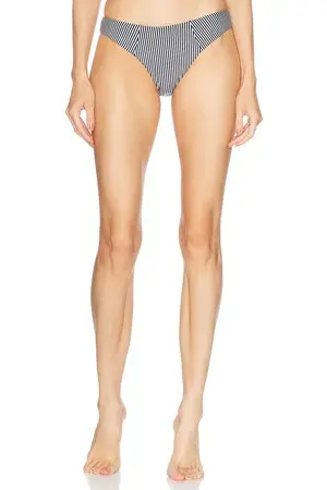 Simkhai Keagan Seamed Bikini Bottom - Midnight Stripe