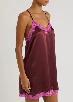 Love Stories Willow Lace-trimmed Silk Chemise