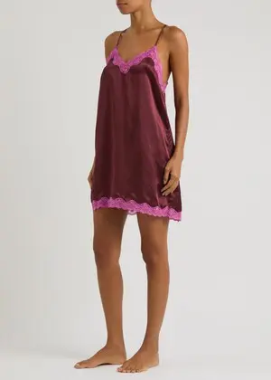 Love Stories Willow Lace-trimmed Silk Chemise