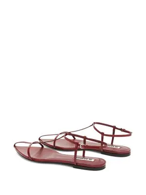 JIL SANDER Flat Strappy Sandals - Red
