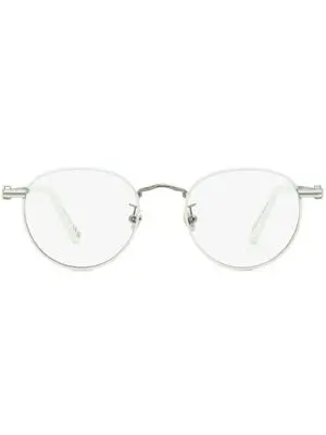 Moncler Oval-frame Glasses - Silver