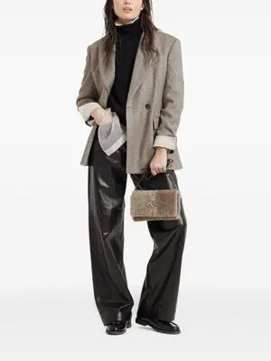 Brunello Cucinelli High-waisted Leather Trousers