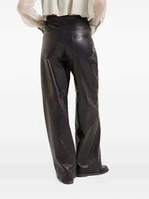 Brunello Cucinelli High-waisted Leather Trousers