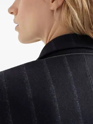 Brunello Cucinelli Double-breasted Pinstriped Blazer