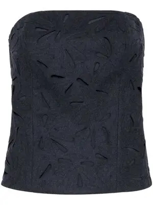 Brunello Cucinelli Fern-motif Top - Grey