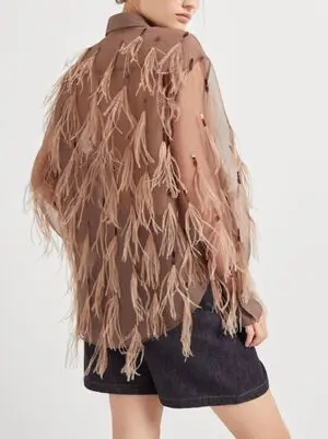 Brunello Cucinelli Feather-detailing Shirt