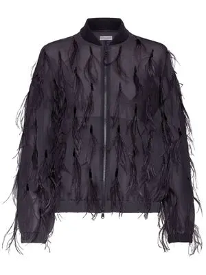 Brunello Cucinelli Feather-embellished Jacket