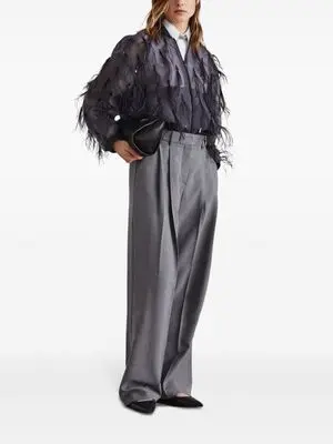 Brunello Cucinelli Feather-embellished Jacket