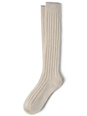 Brunello Cucinelli Cashmere Knee-high Socks - Neutrals