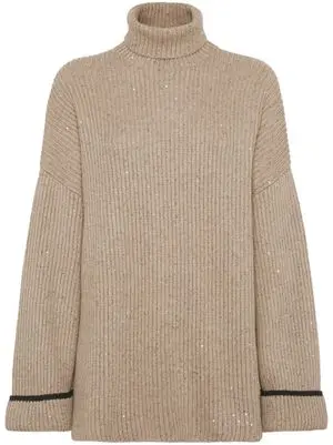 Brunello Cucinelli High-neck Knitted Jumper
