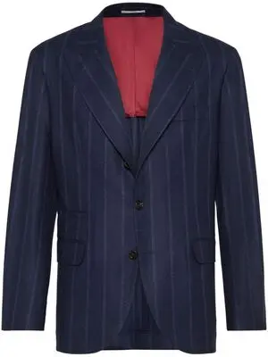 Brunello Cucinelli Striped Wool Blazer