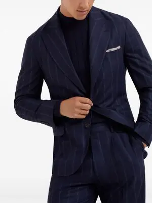 Brunello Cucinelli Striped Wool Blazer