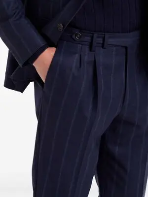 Brunello Cucinelli Pinstriped Wool Trousers