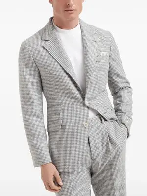 Brunello Cucinelli Houndstooth Wool Blazer