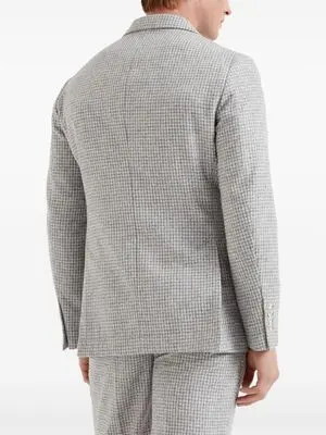Brunello Cucinelli Houndstooth Wool Blazer