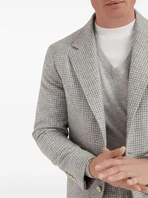 Brunello Cucinelli Houndstooth Wool Blazer