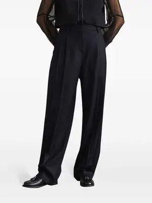 Brunello Cucinelli Monili Detail Wide-leg Trousers - Black