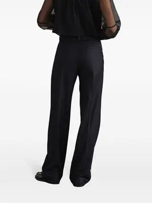 Brunello Cucinelli Monili Detail Wide-leg Trousers - Black
