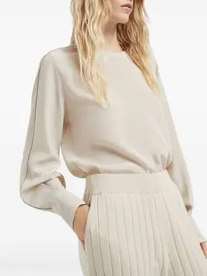 Brunello Cucinelli Ribbed-knit Cashmere Pants - Neutrals