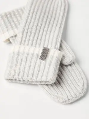 Brunello Cucinelli Cashmere Gloves - Grey