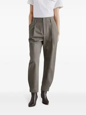 Brunello Cucinelli Tailored Trousers With Monili Detailing - Green