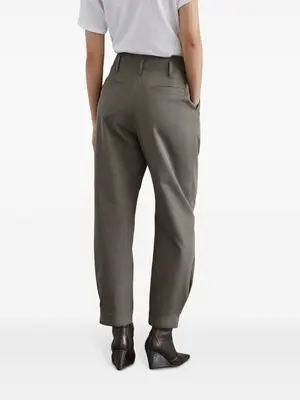 Brunello Cucinelli Tailored Trousers With Monili Detailing - Green