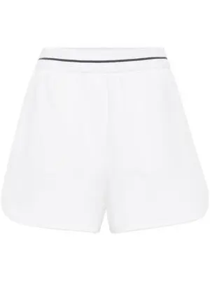 Brunello Cucinelli Stripe Detail Shorts - White