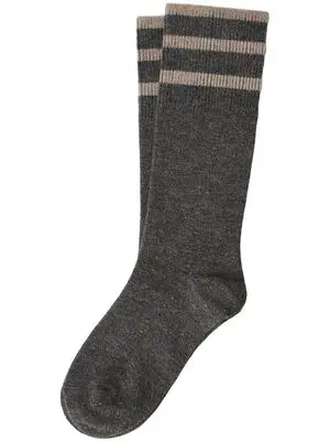 Brunello Cucinelli Stripe-detail Socks - Grey