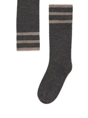Brunello Cucinelli Stripe-detail Socks - Grey