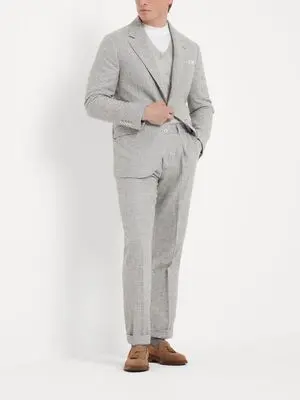 Brunello Cucinelli Houndstooth Alpaca-blend Trousers