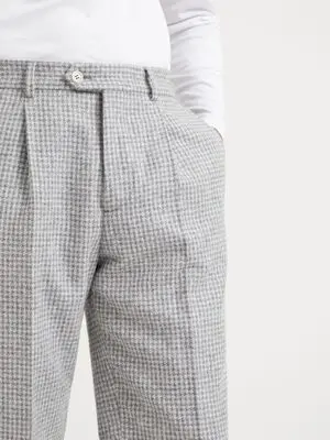Brunello Cucinelli Houndstooth Alpaca-blend Trousers