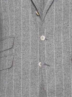 Brunello Cucinelli Speckle-knit Pinstripe Blazer