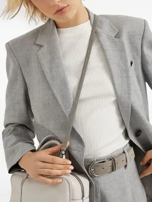 Brunello Cucinelli Stud-embellished Keyholder - Silver
