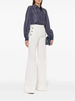 Alberta Ferretti Logo-plaque Shirt