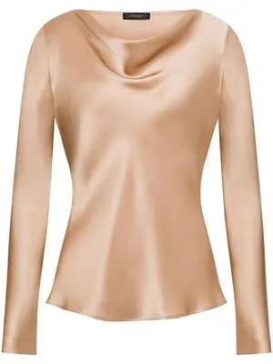 Alberta Ferretti Satin-finish Blouse - Neutrals